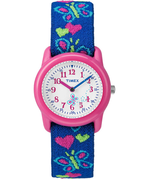Little girl watches timex store